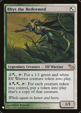 Rhys the Redeemed Commander Current Deck