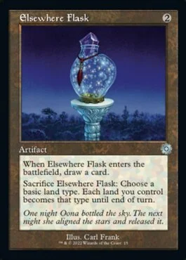 Elsewhere Flask-retro, The Brothers War Retro Frame Artifacts:Foil