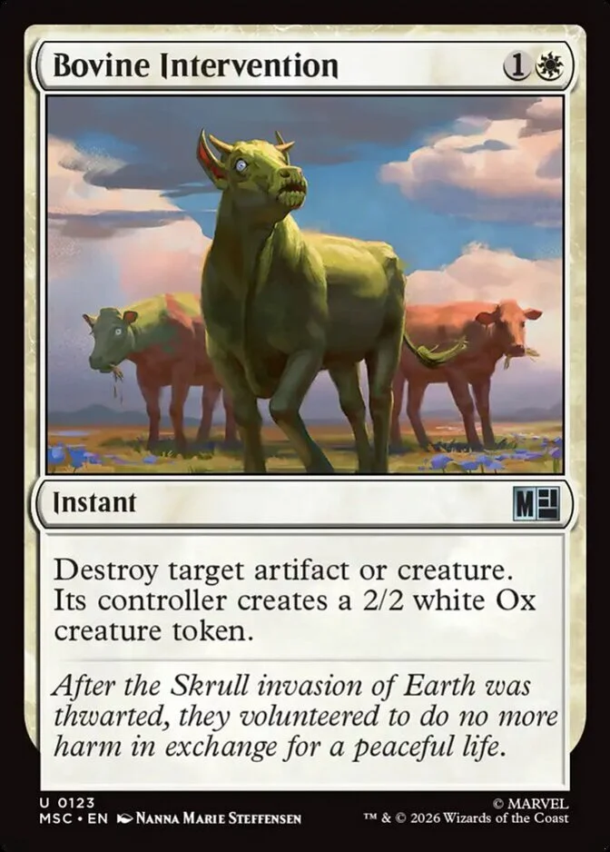 Bovine Intervention, Marvel Super Heroes Commander (MSC) Price History