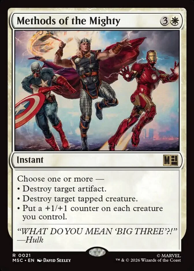 Methods of the Mighty, Marvel Super Heroes Commander (MSC) Price